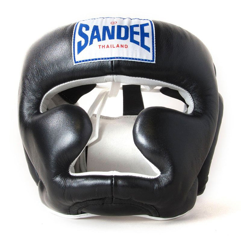 Closed Face Head Guard - Black & White – Sandee Boxing