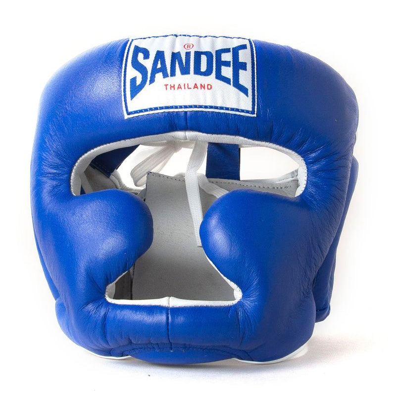 Closed Face Head Guard - Blue & White – Sandee Boxing