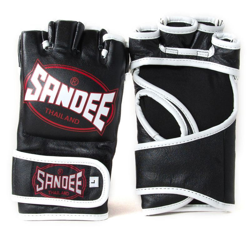 MMA Fight Glove - Black & White | Premium Quality | Adult Size – Sandee ...